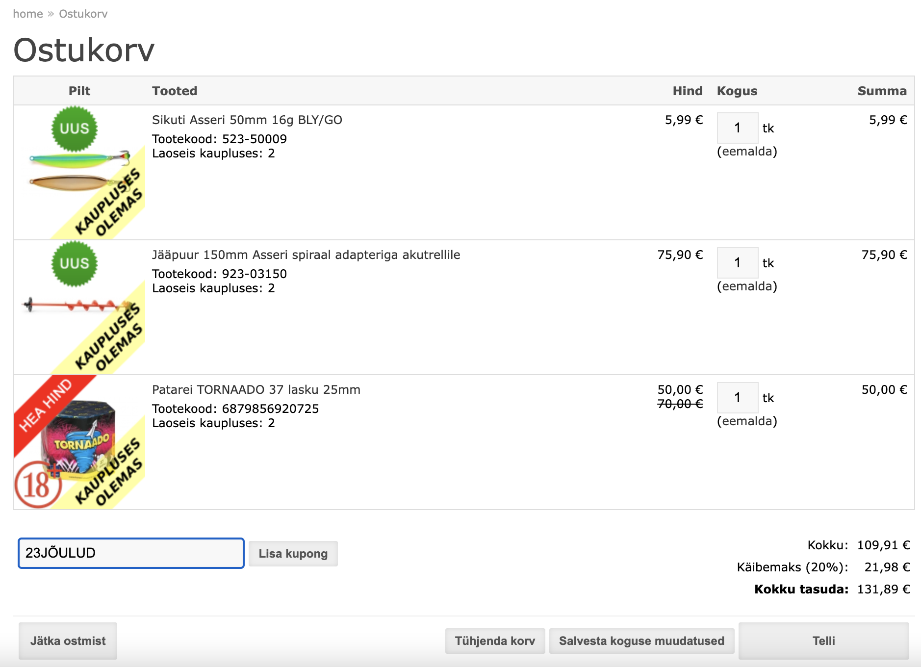 E-smaspäev @ Kalastus.eu